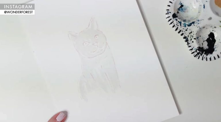 How to Draw and Paint a Cat with Watercolour - Watercolour Workshop