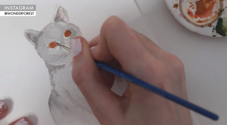 How to Draw and Paint a Cat with Watercolour - Watercolour Workshop