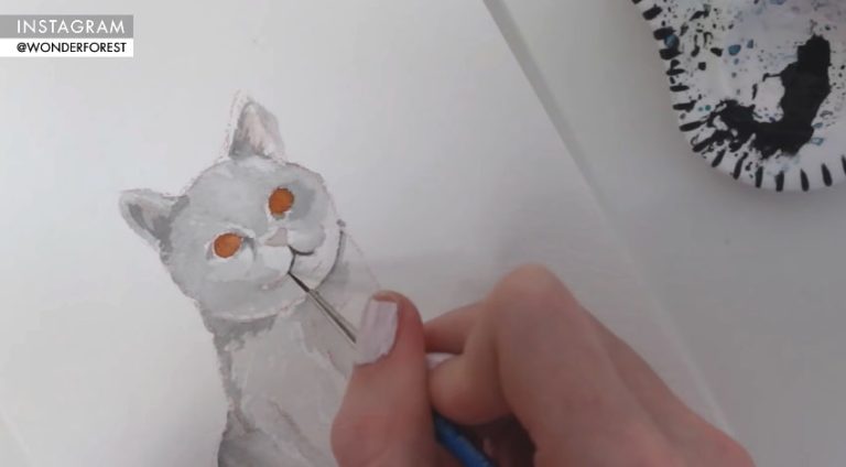 How to Draw and Paint a Cat with Watercolour - Watercolour Workshop