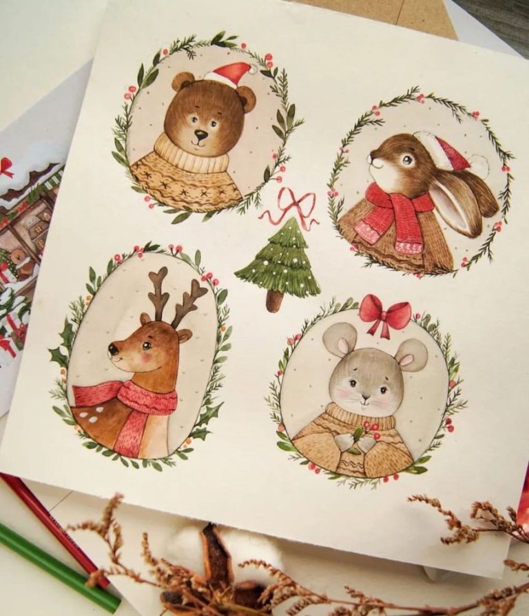 Christmas Watercolor Painting Ideas for Cards and More - Watercolour ...