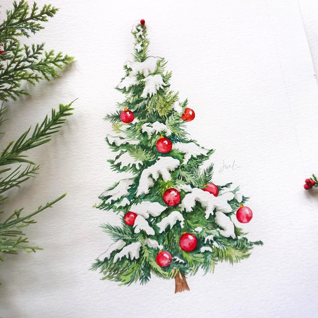 Christmas Watercolor Painting Ideas for Cards and More - Watercolour ...