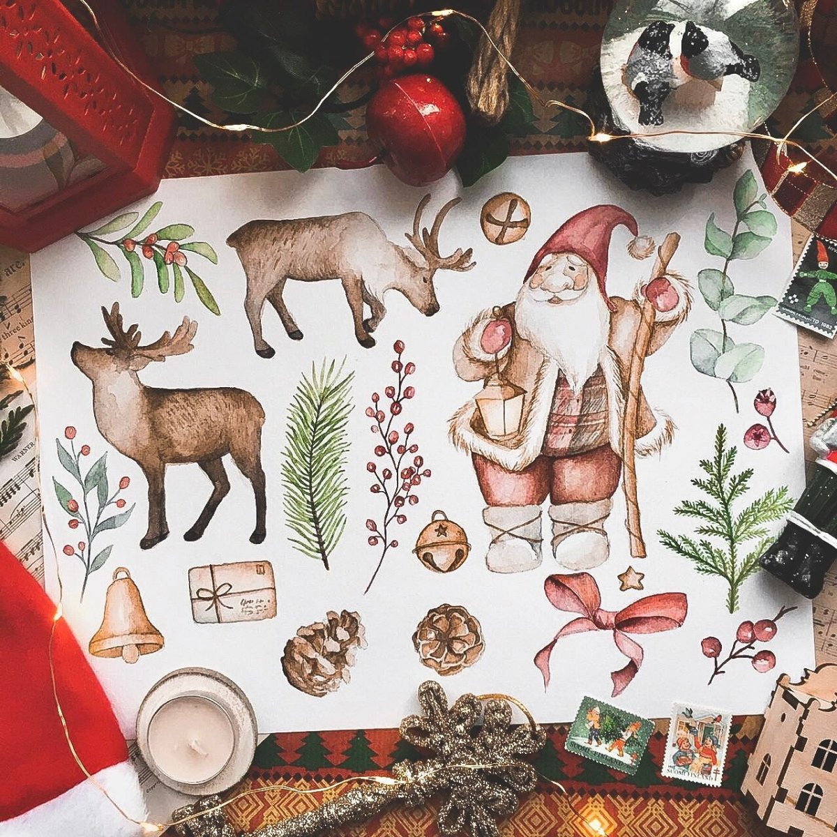 Christmas Watercolor Painting Ideas for Cards and More - Watercolour ...